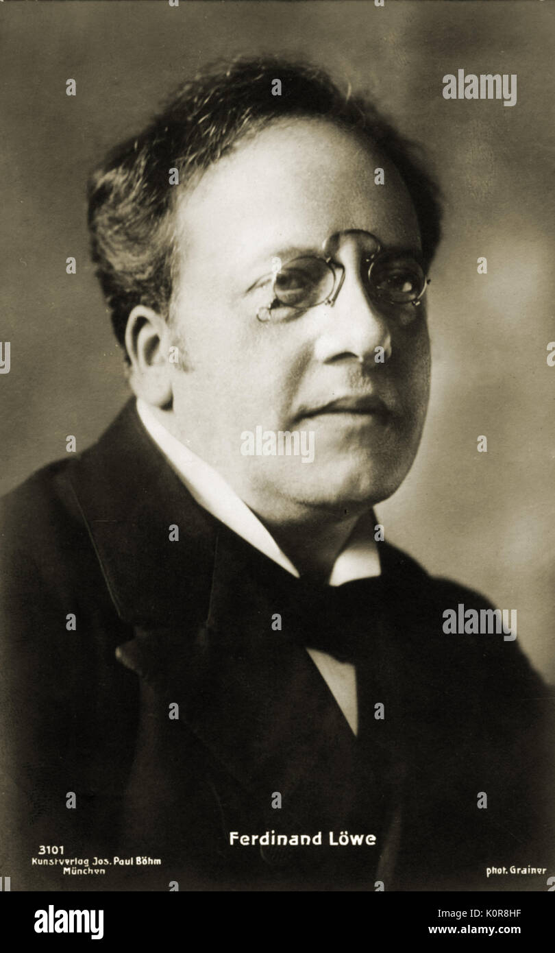 LÖWE, Ferdinand - portrait Austrian conductor (1865-1925 Stock Photo ...