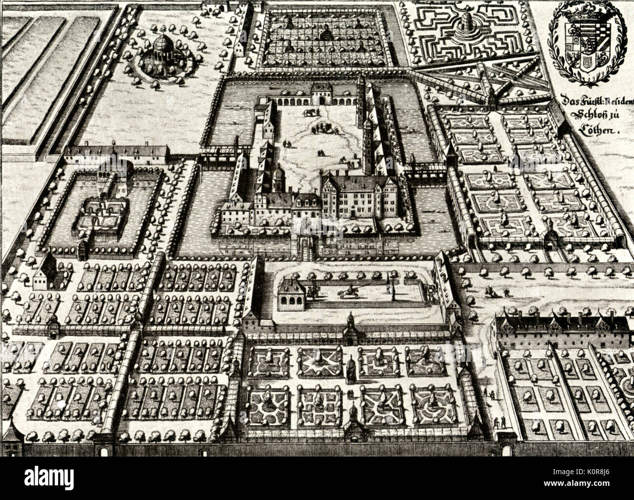 KOTHEN Schloss - the castle at Kothen by Merian (Prince Leopold of ...