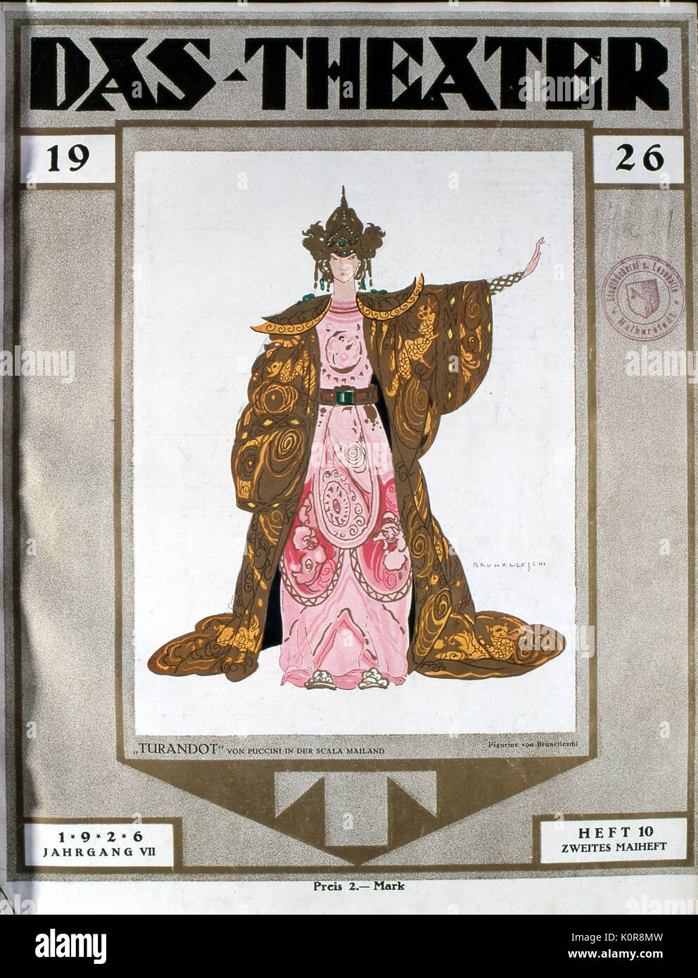 PUCCINI's 'Turandot' - premiere at La Scala - stage design by ...