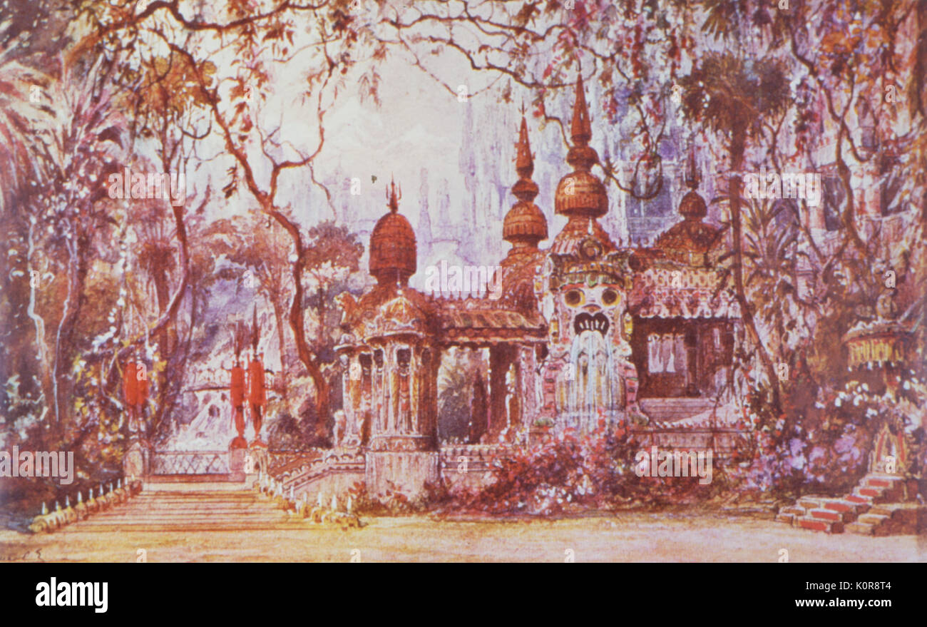 Mikhail GLINKA - 'Ruslan and Lyudmila' / Ludmila. Stage design to 2nd scene of Act IV ( The ...