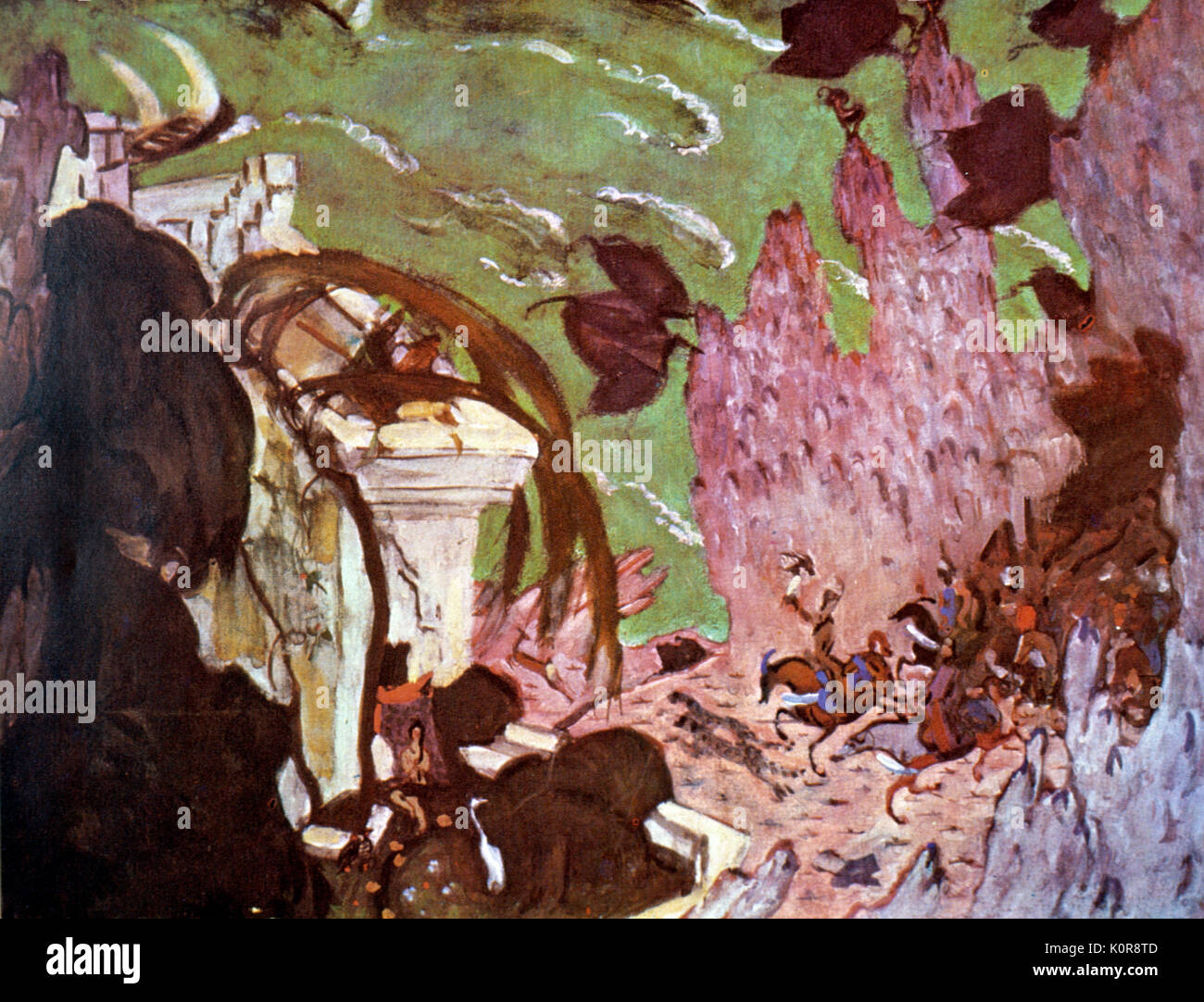 Rimsky-Korsakov - 'Scheherazade' , 1911 Curtain design (Hunting) by V.A ...