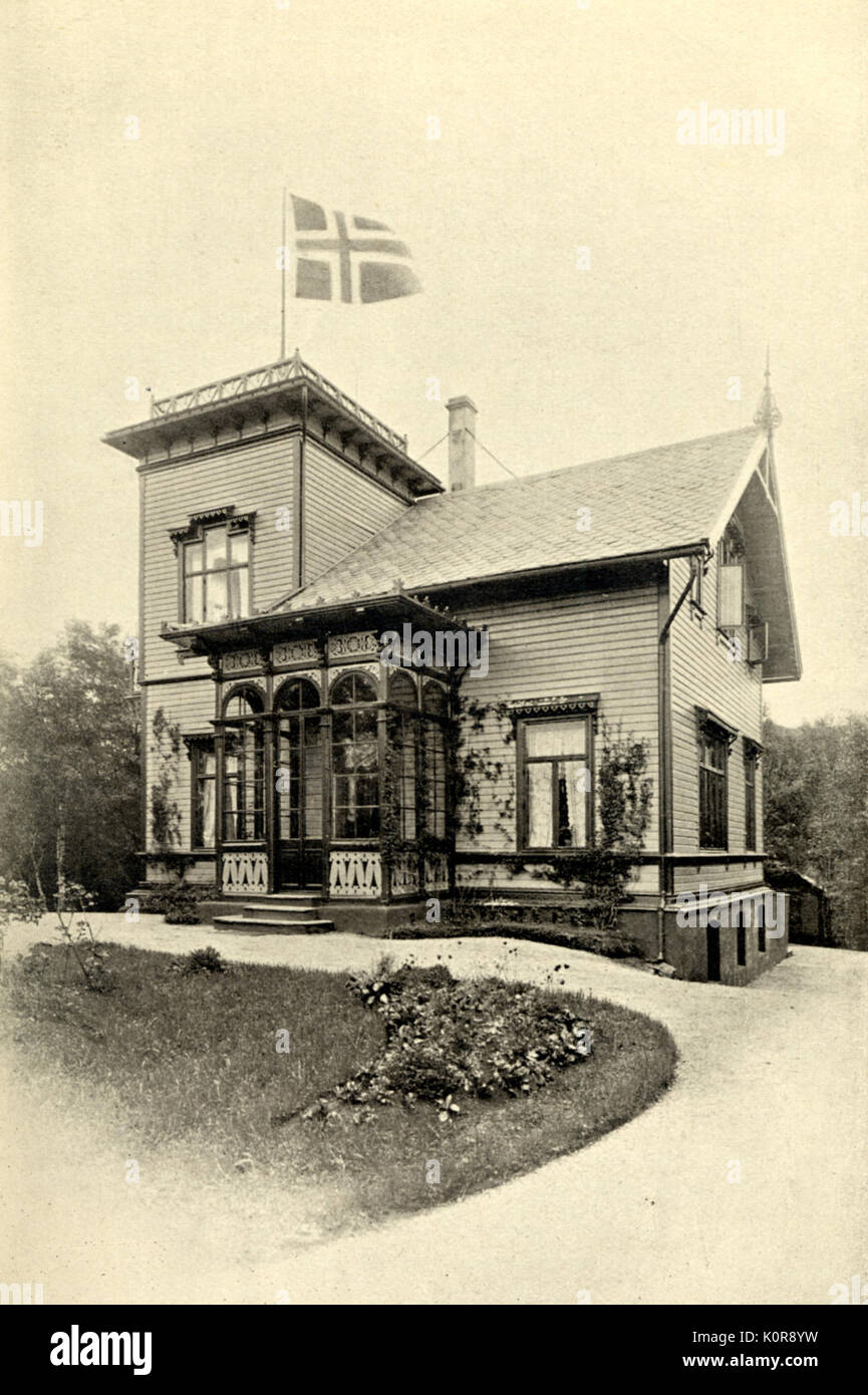 Edvard GRIEG'S home at Troldhaugen Norwegian composer, 1843-1907 Stock ...