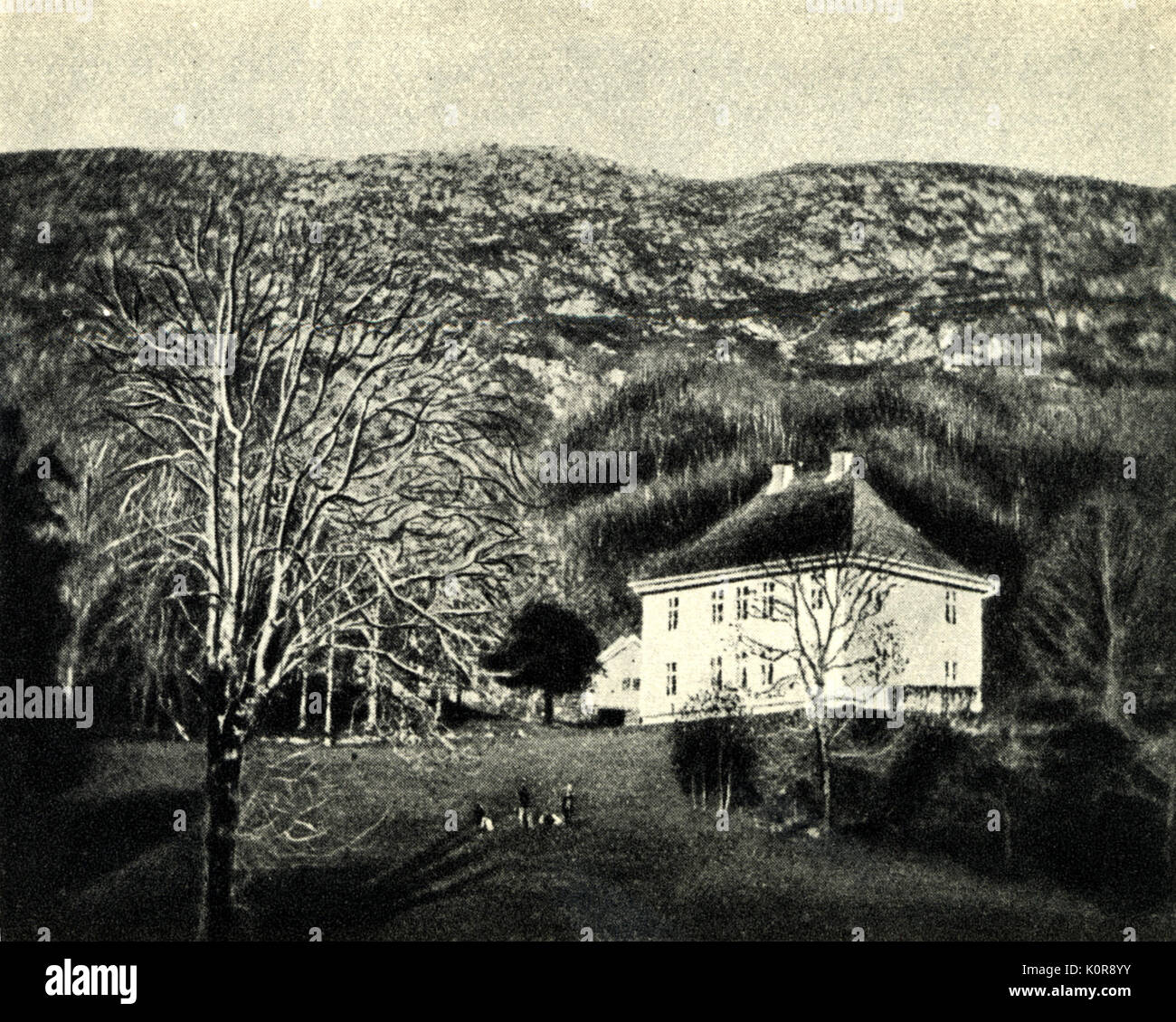 Edvard Grieg's family estate at Landaas. Norwegian composer, 1843-1907 ...