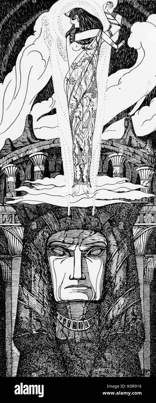 MOZART: THE MAGIC FLUTE Design for 1912 Production Austrian Composer ...