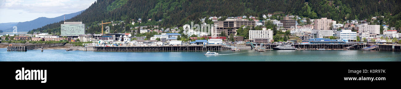 The panoramic view of Juneau downtown, the capital of Alaska Stock ...