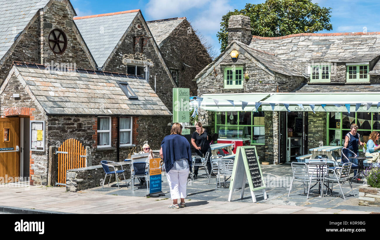 People outside Charlie's Café, restaurant and deli, located in a 14th ...