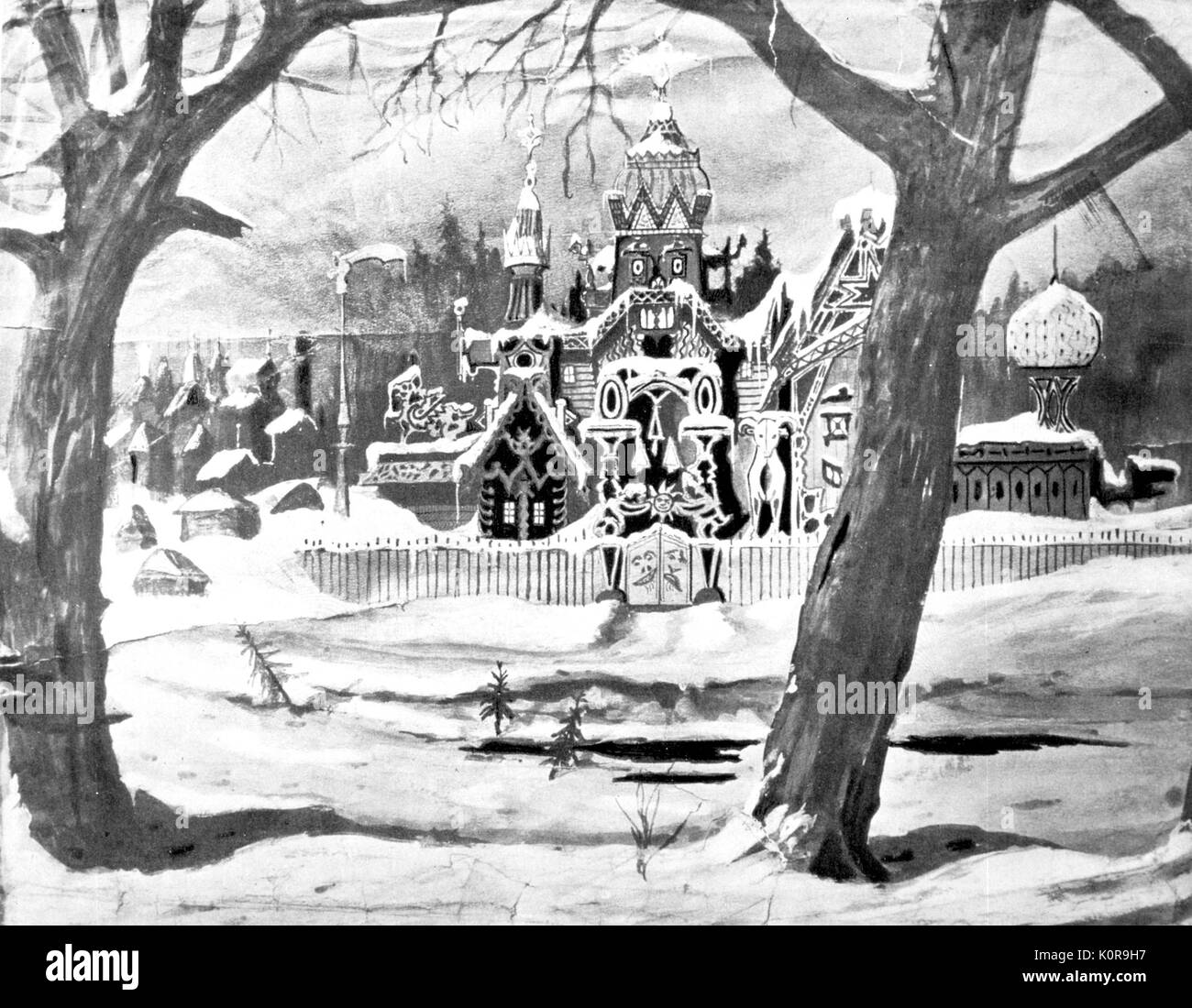 RIMSKY-KORSAKOV, N A - 'The Snow Maiden' - This is design for prologue ...