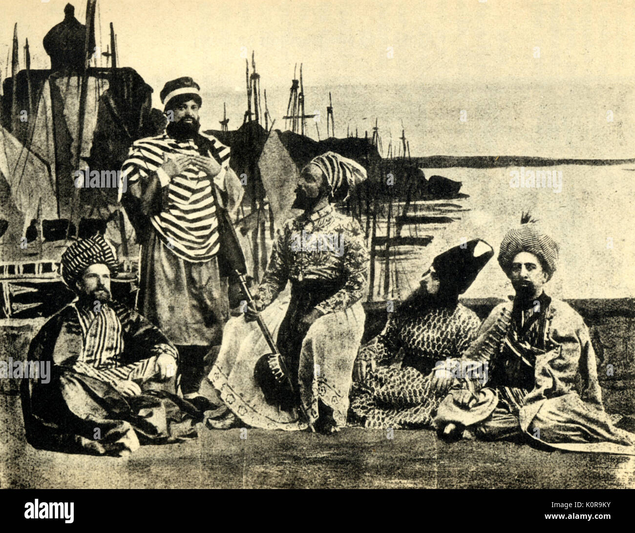 A scene from Nicolai Rimsky-Korsakov's opera, Sadko. Russian composer ...