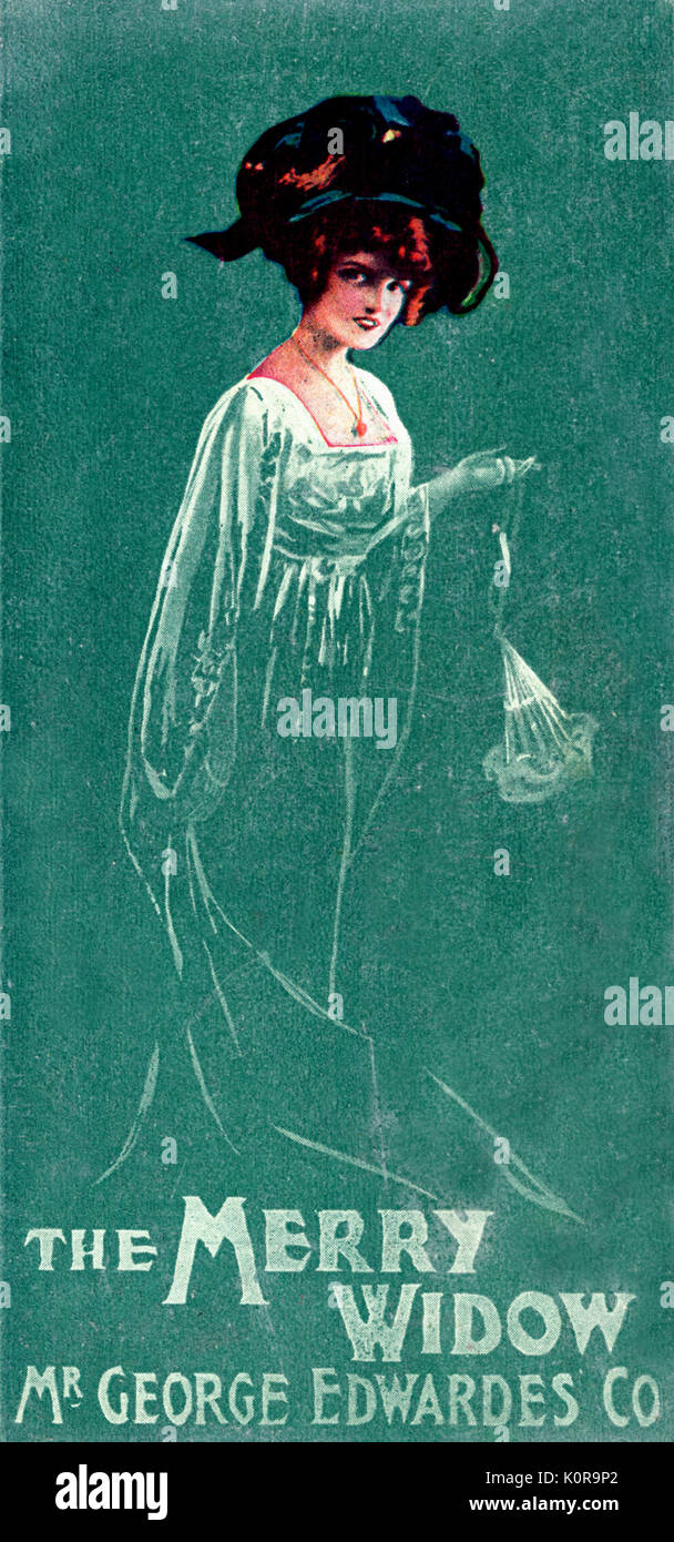 LEHAR (1870-1948) - Merry Widow Poster for Merry Widow production by ...