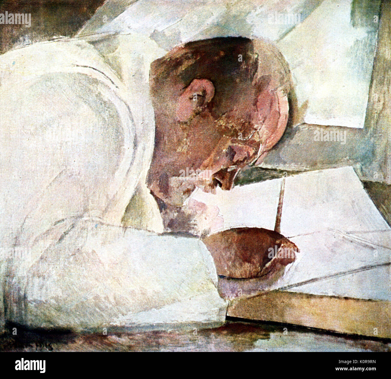 Max REGER working on Ballet Suite Op.130 in Kolberg, Summer 1913. By F ...