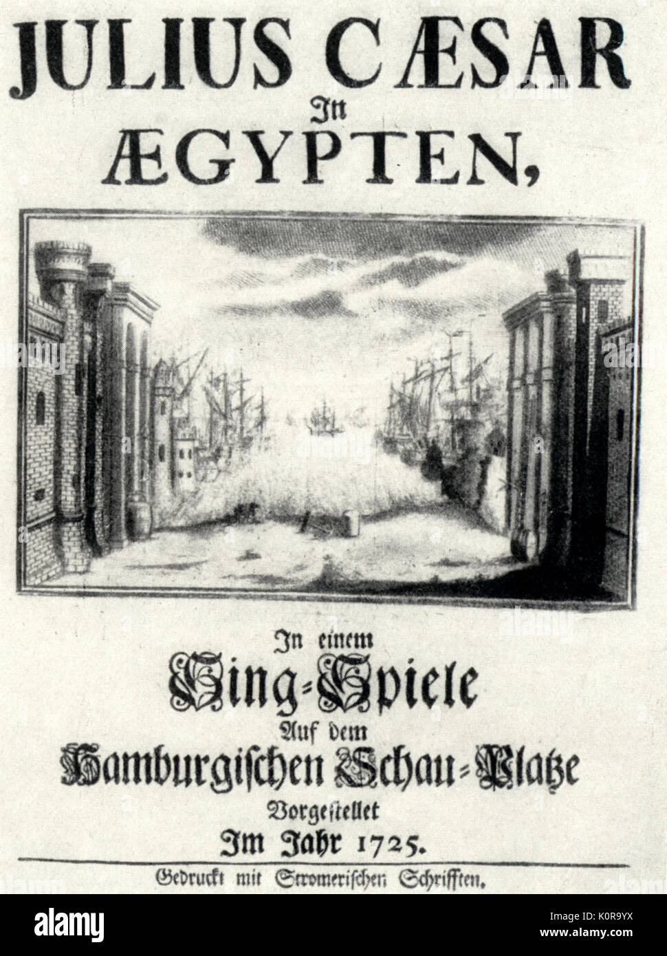 HANDEL'S 'Julius Caesar' libretto titlepage of 1st German performance ...