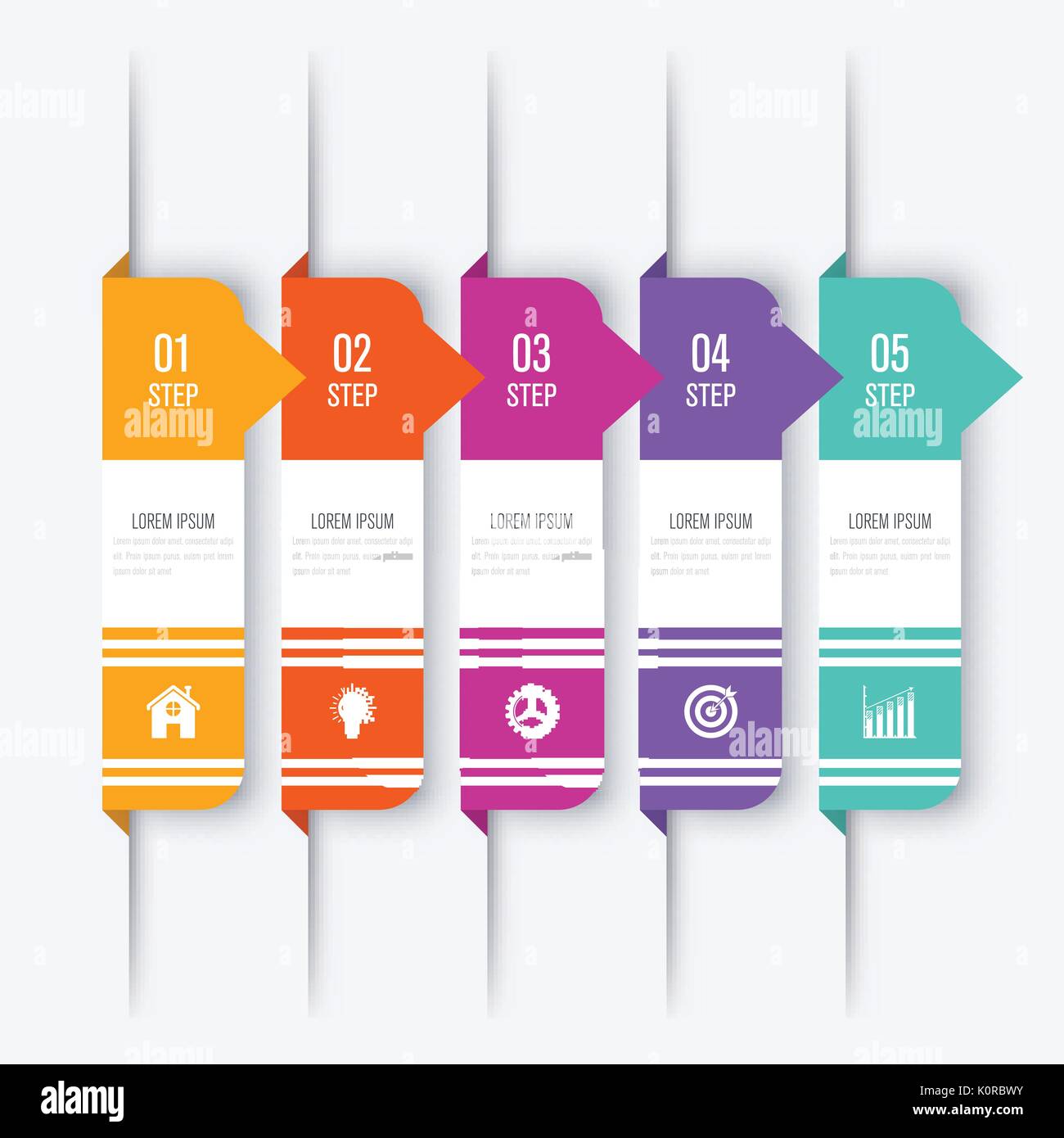 Vector illustration infographic five options Stock Vector Image & Art ...