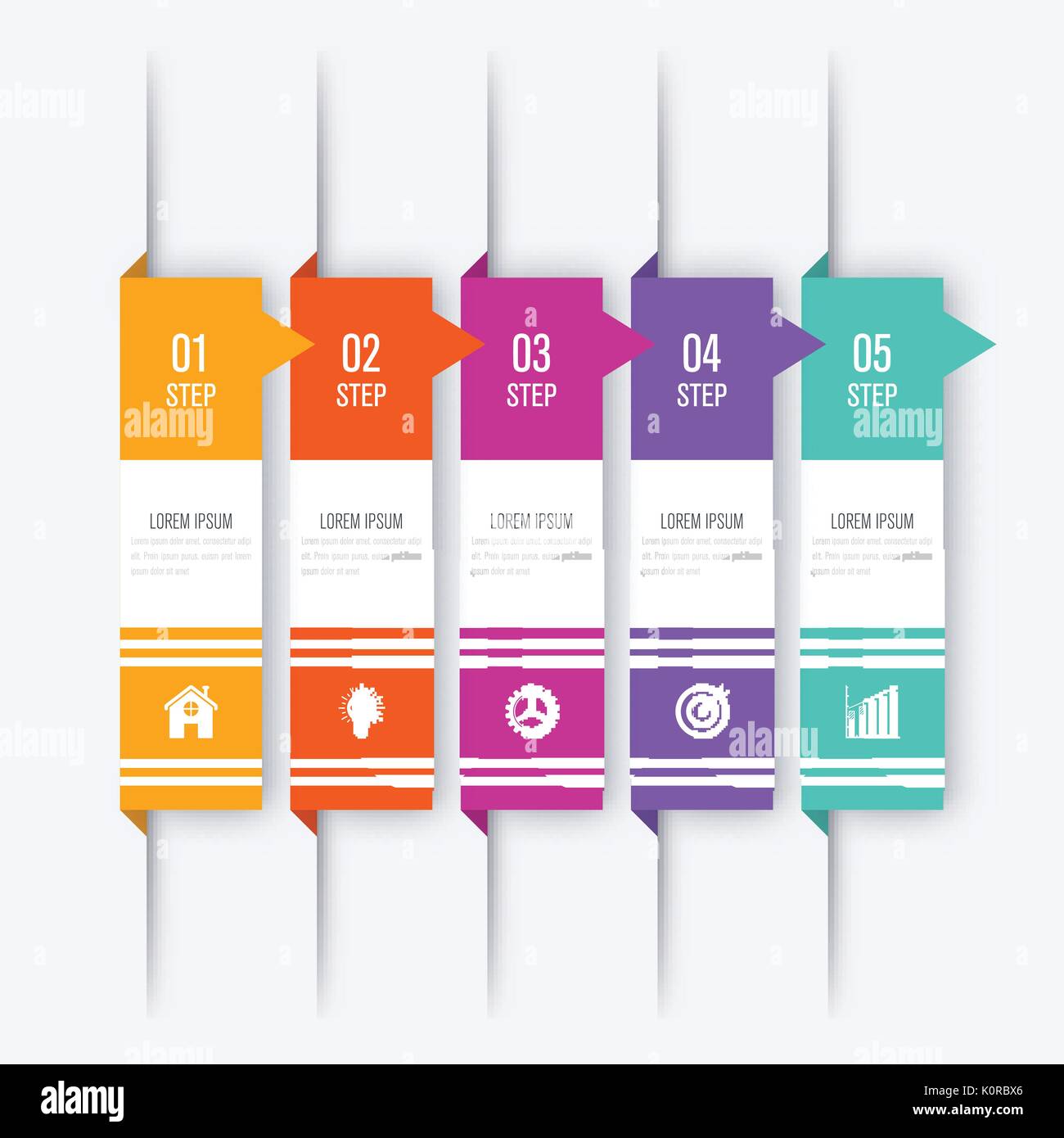 Vector illustration infographic five options Stock Vector Image & Art ...