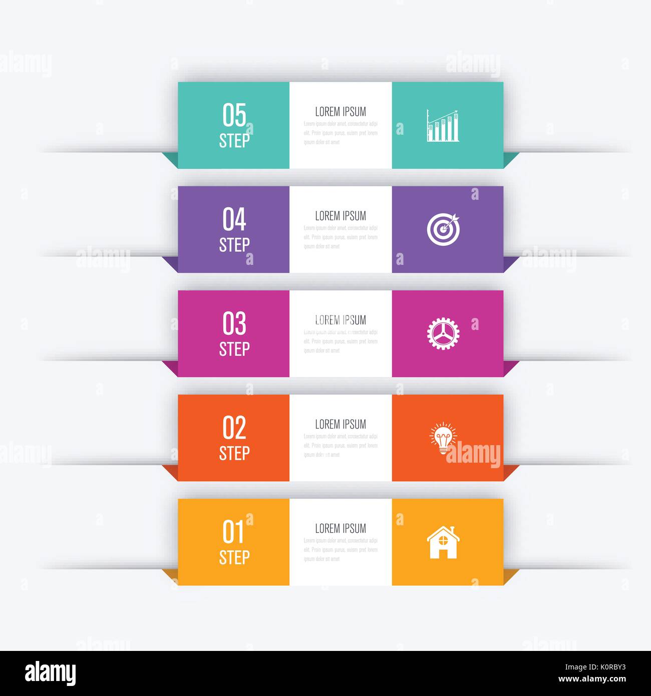 Vector illustration infographic five options Stock Vector Image & Art ...