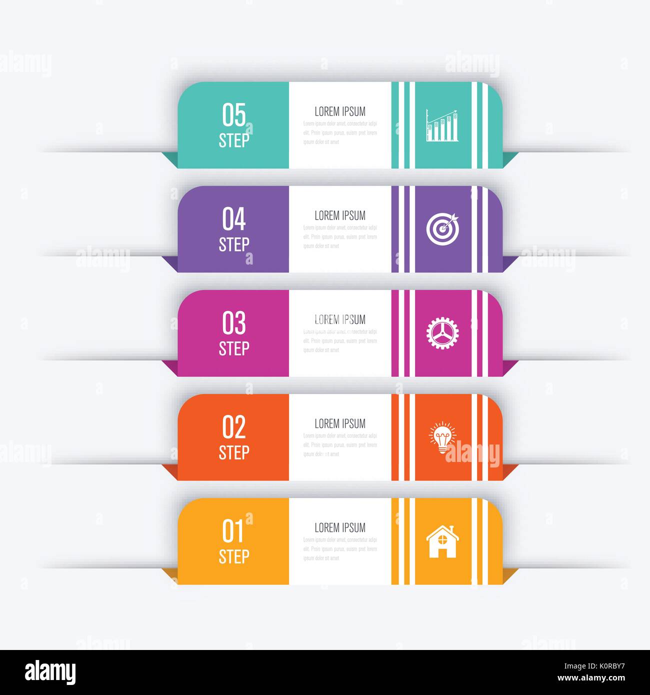 Vector illustration infographic five options Stock Vector Image & Art ...