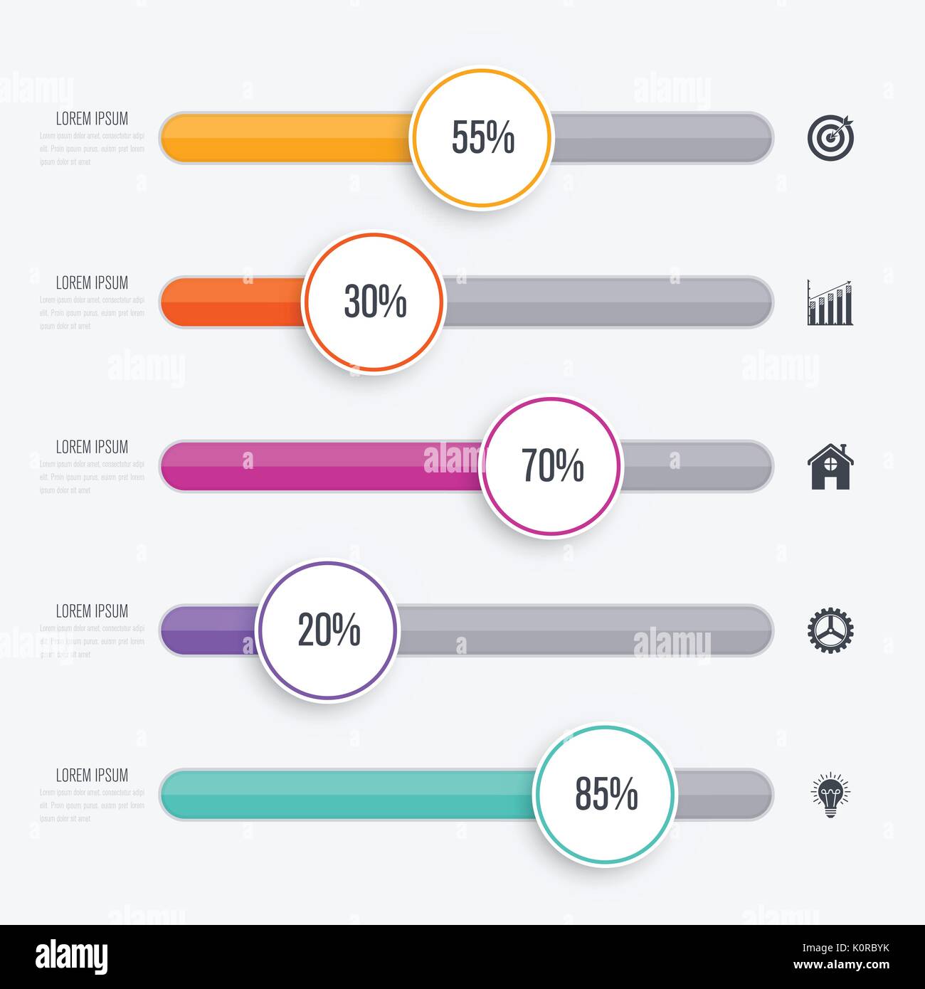 Vector illustration infographic five options Stock Vector Image & Art ...