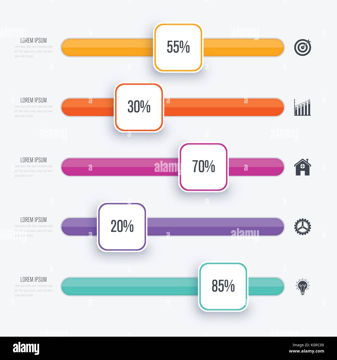 Vector illustration infographic five options Stock Vector Image & Art ...