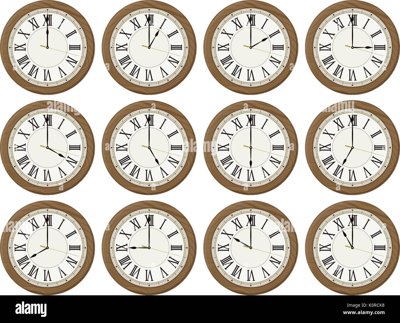 Clock face showing time three hi-res stock photography and images - Alamy