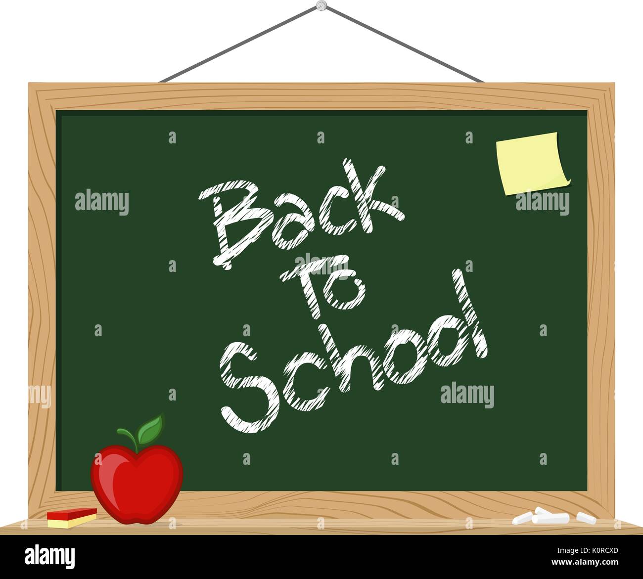 blackboard back to school isolated on white background Stock Vector ...