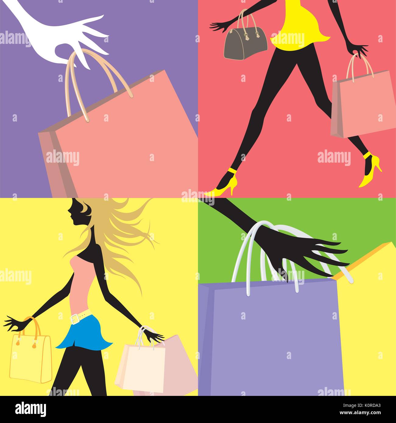 shopping related vector illustration very easy to edit, individual ...