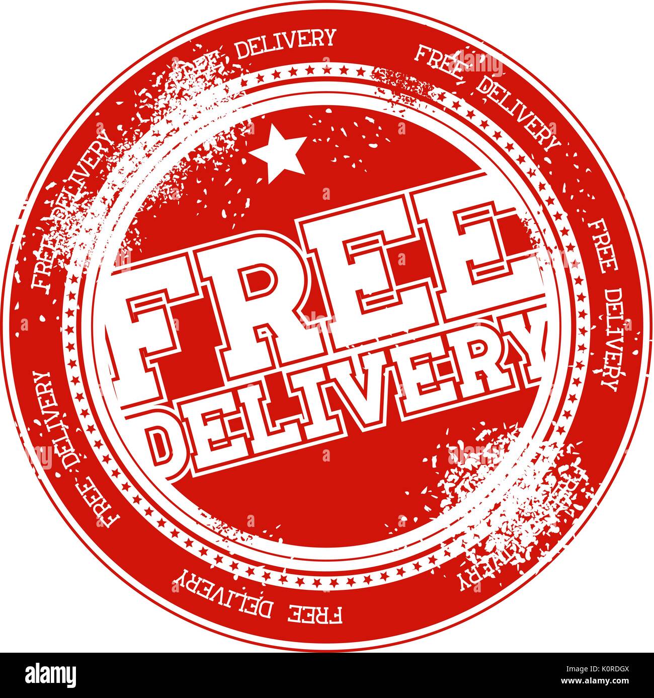 free delivery grunge stamp isolated on white background Stock Vector ...