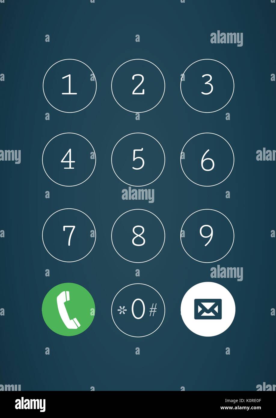 Digital composite of Phone keyboard interface Stock Photo - Alamy