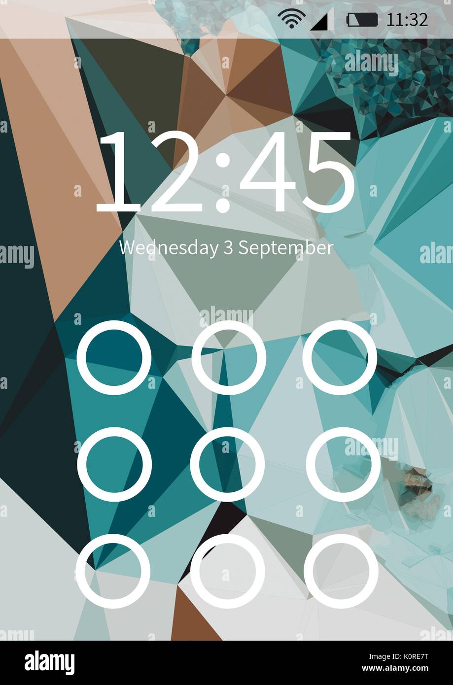 Digital composite of Phone blocked screen interface Stock Photo - Alamy