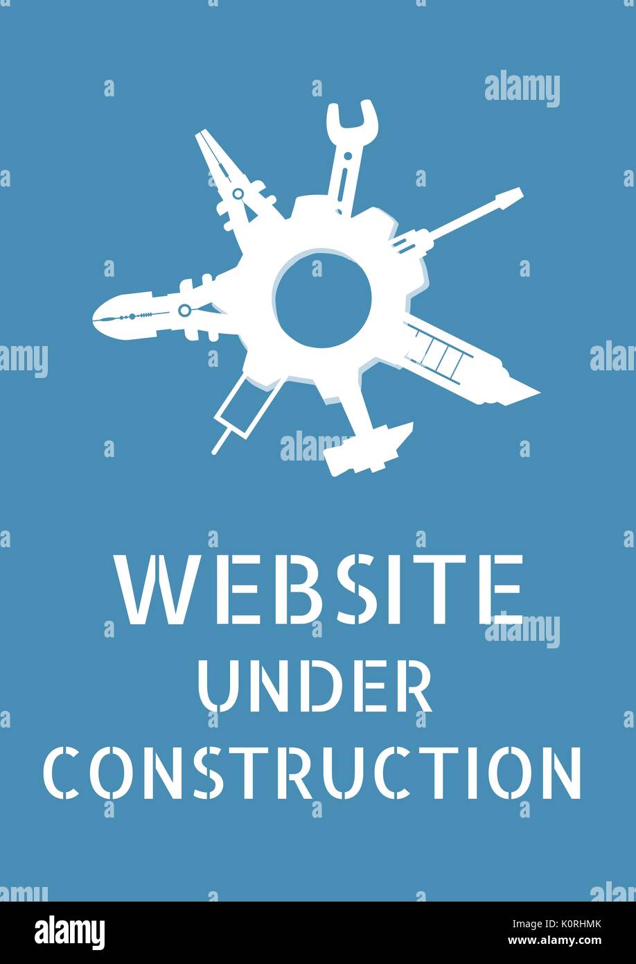 Digital composite of Website under construction text with tools ...