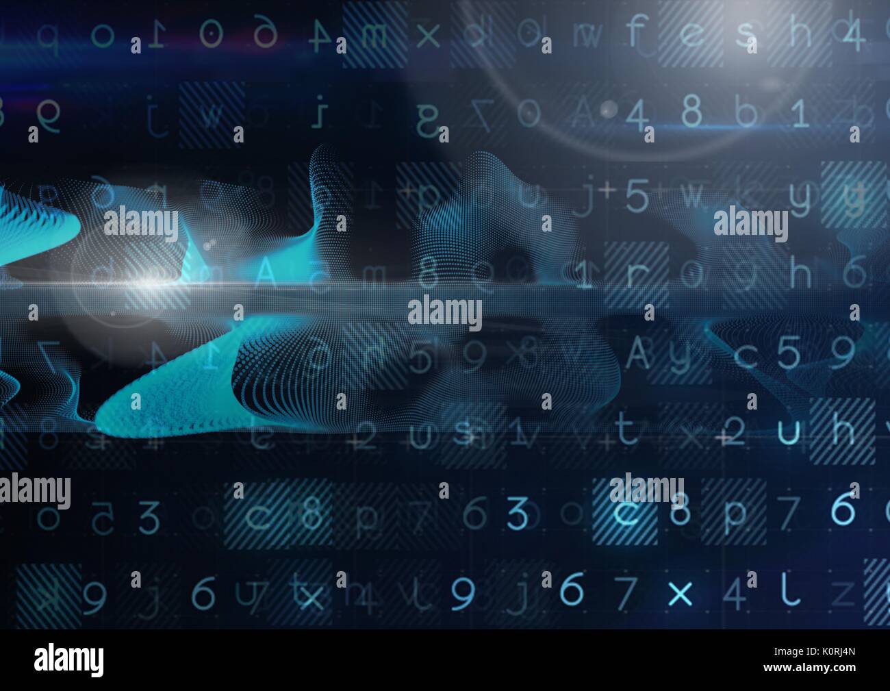 Digital composite of Abstract transition with numbers and letters Stock ...