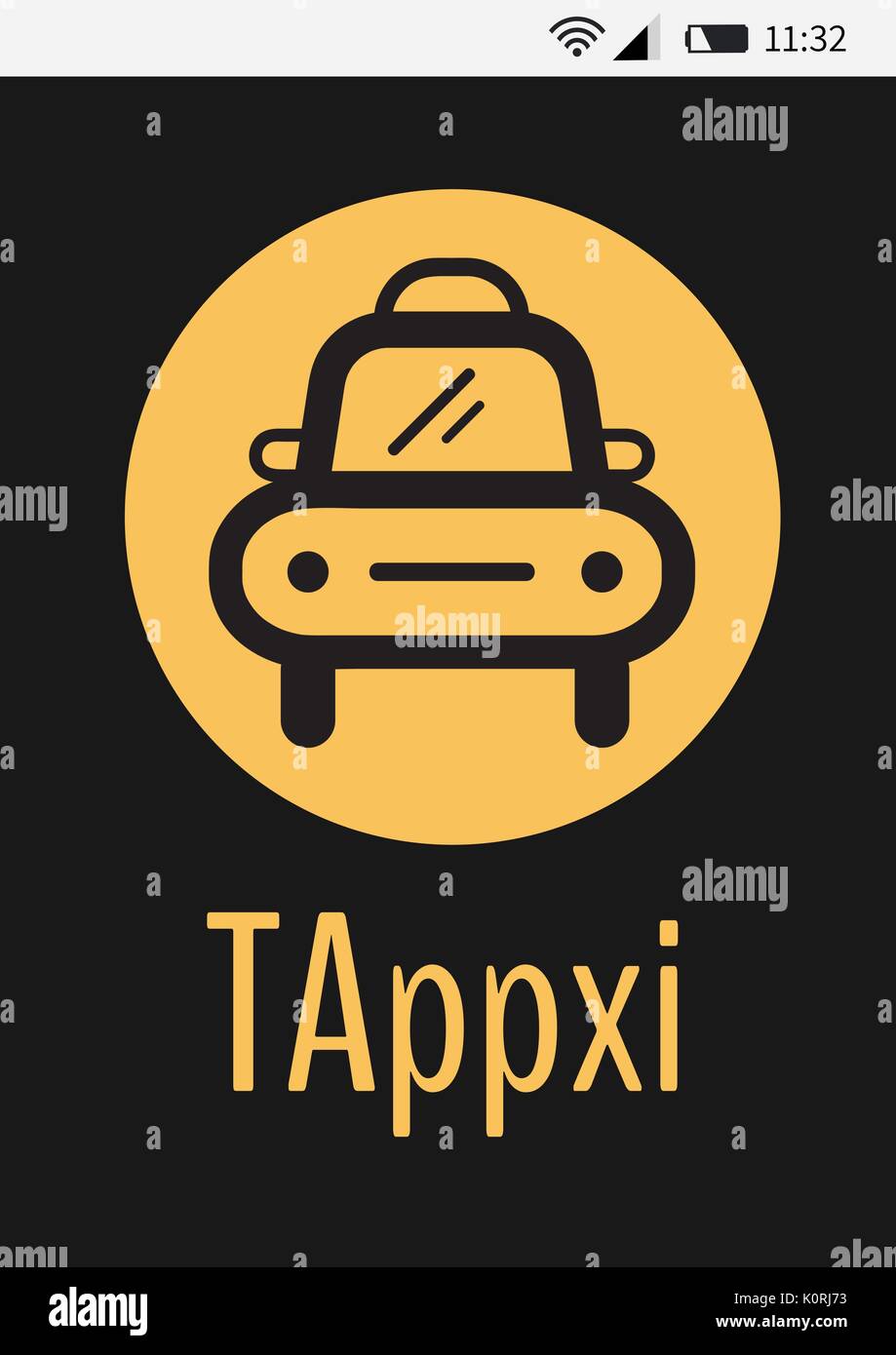 Digital composite of Taxi App interface Stock Photo - Alamy