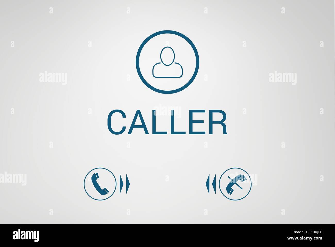 Digital composite of Incoming phone call interface Stock Photo - Alamy