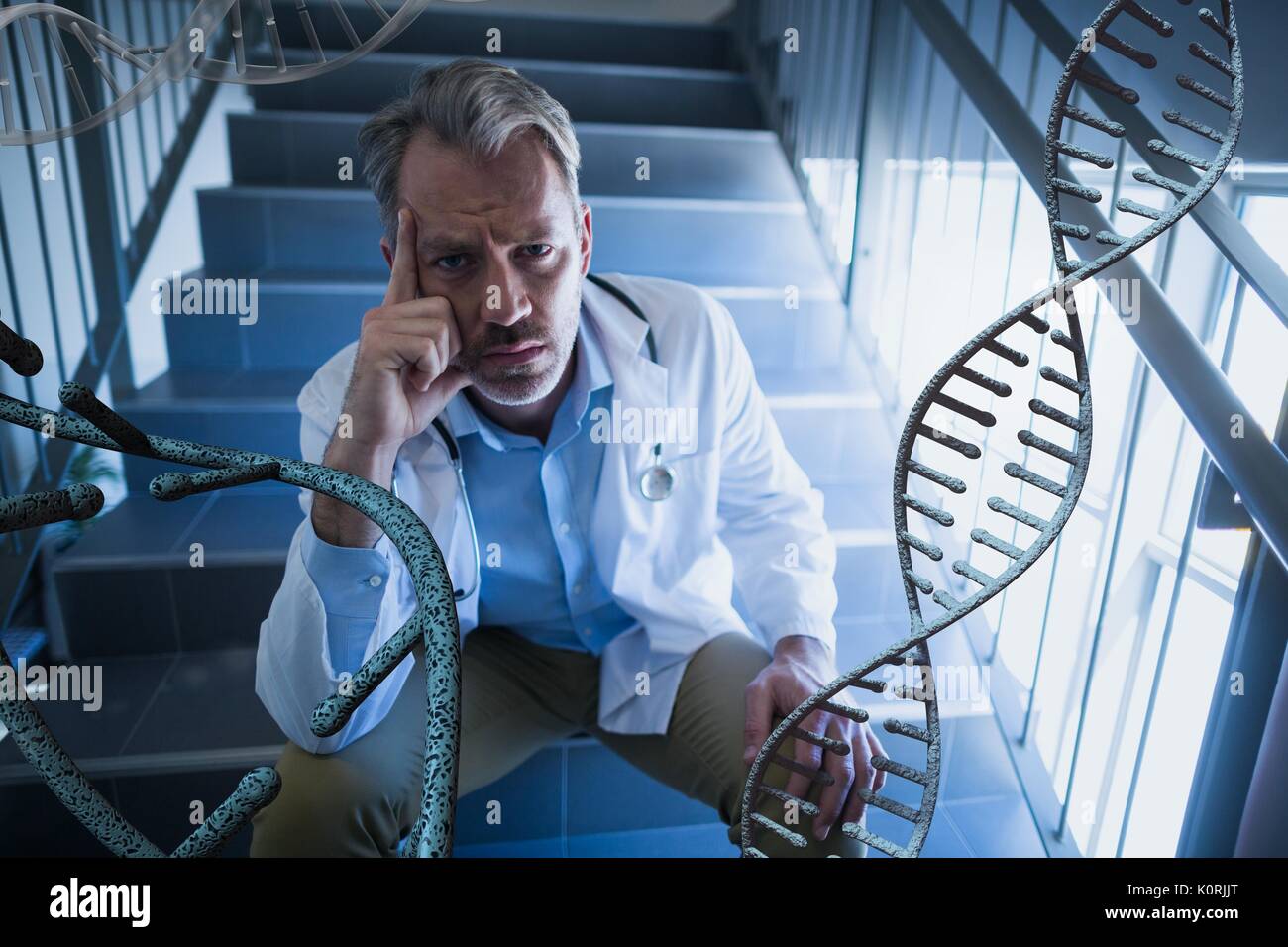 Dna staircase hi-res stock photography and images - Alamy