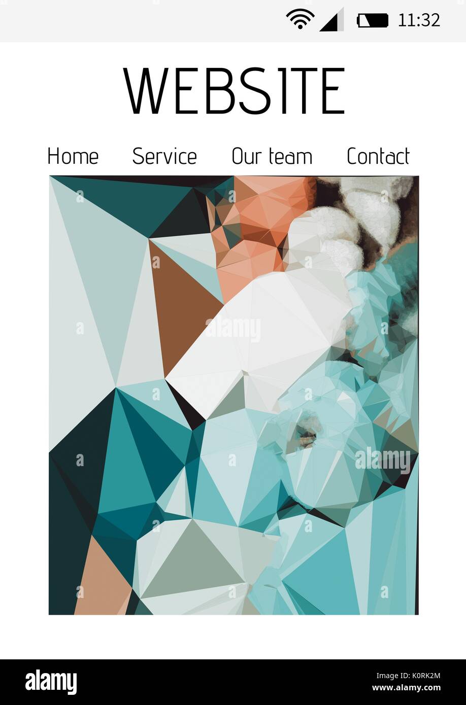 Digital composite of Website phone interface Stock Photo - Alamy