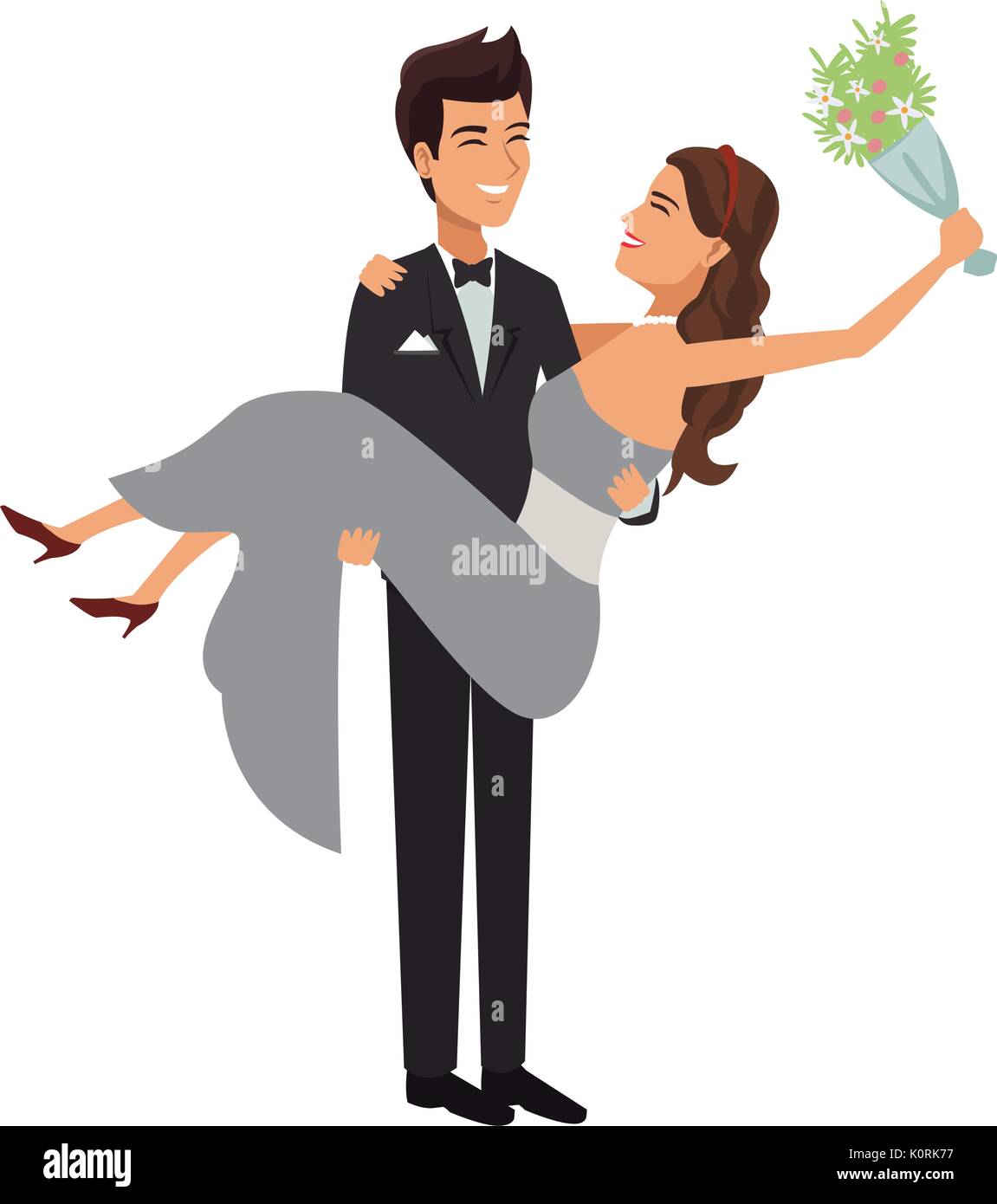 Groom Carrying Bride In Arms High Resolution Stock Photography and ...