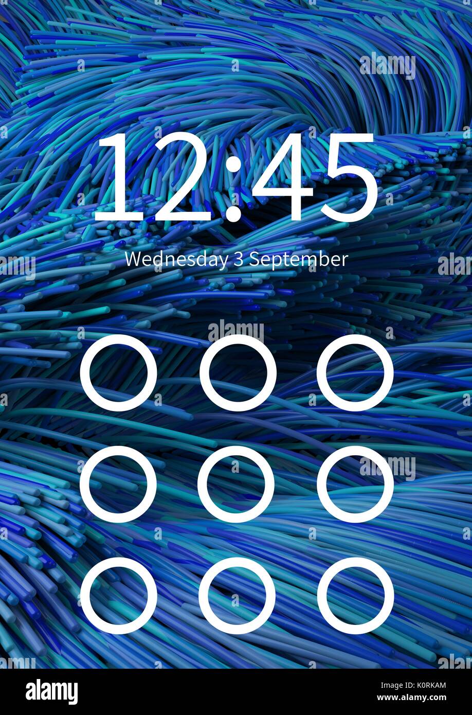 Digital composite of Phone blocked screen interface Stock Photo - Alamy