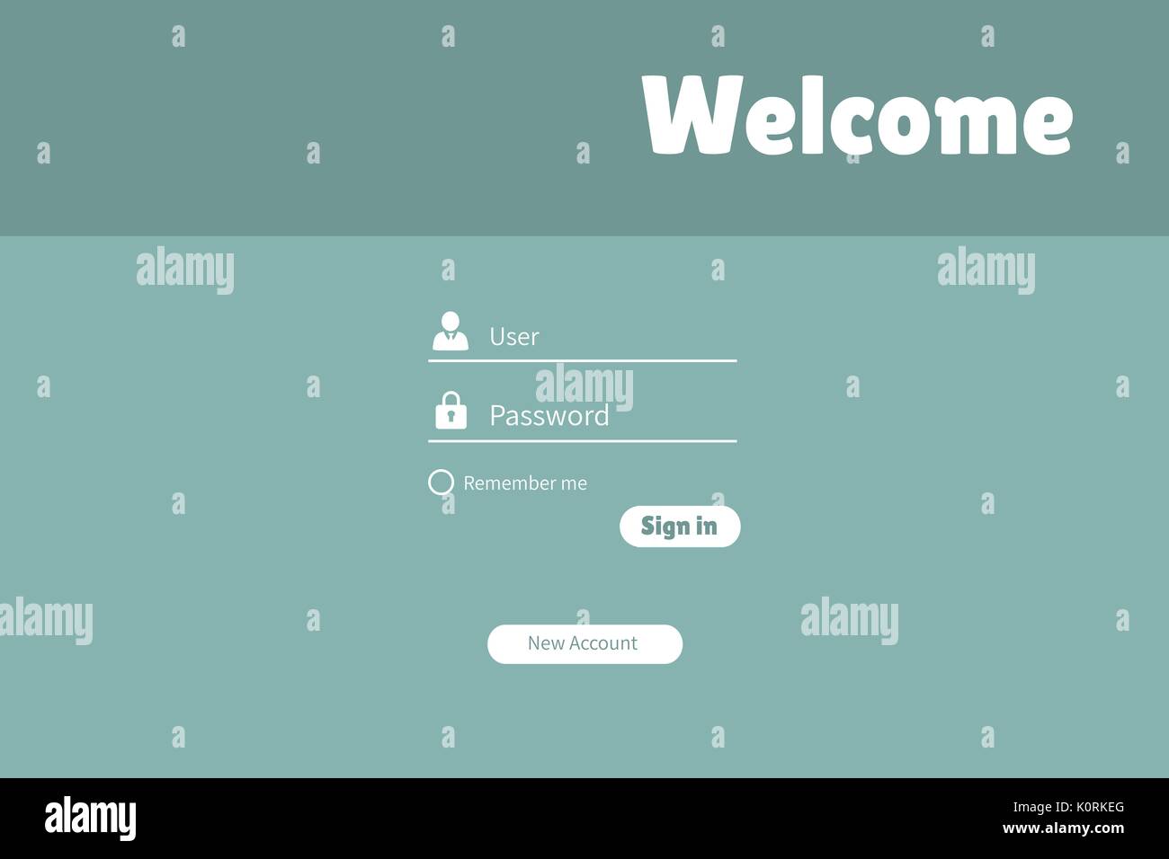 Digital composite of Login user and password screen interface Stock ...