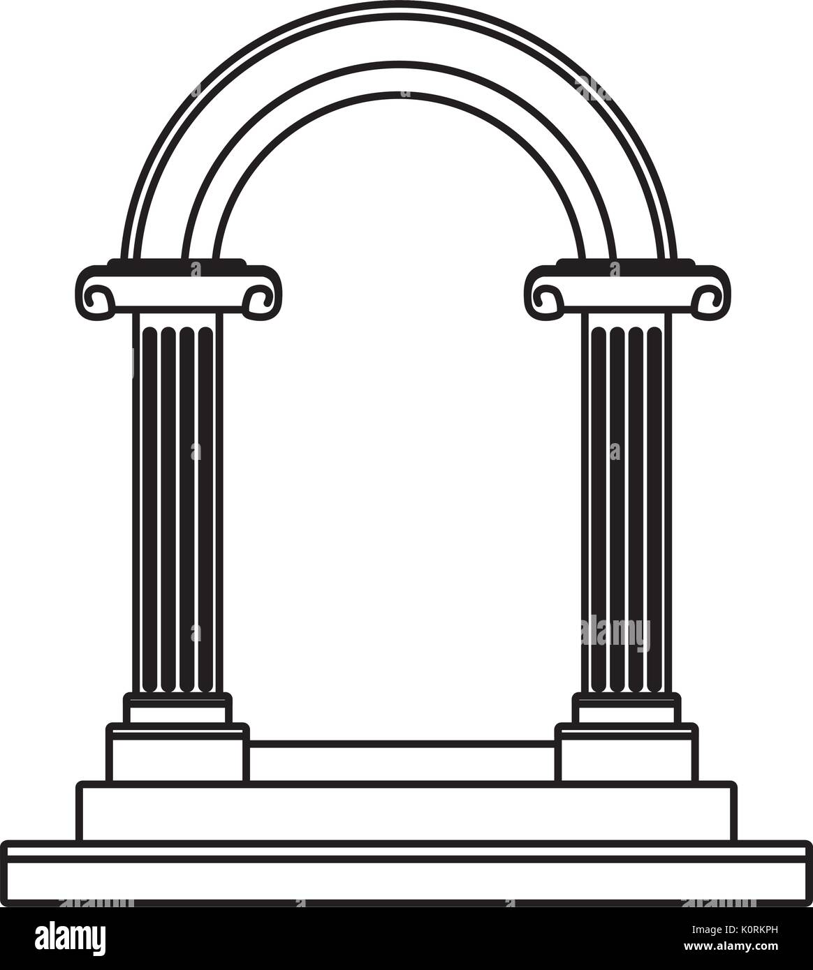 beautiful romantic arc door element for your wedding Stock Vector Image ...