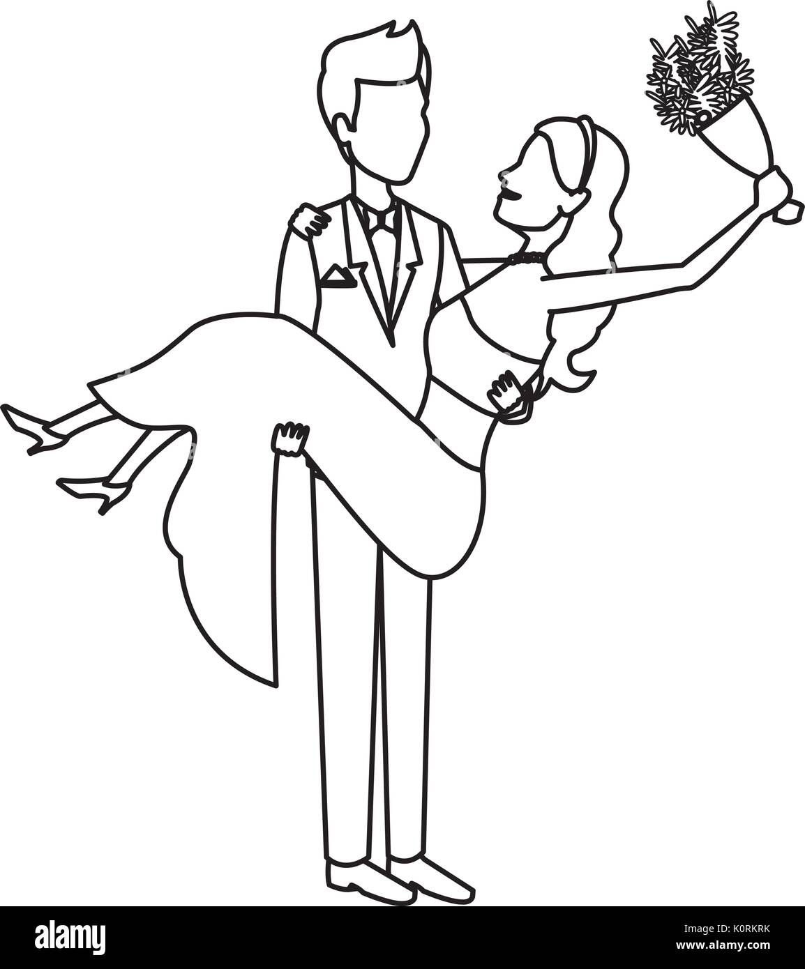 groom carrying bride holding her in his arms love and wedding concept ...