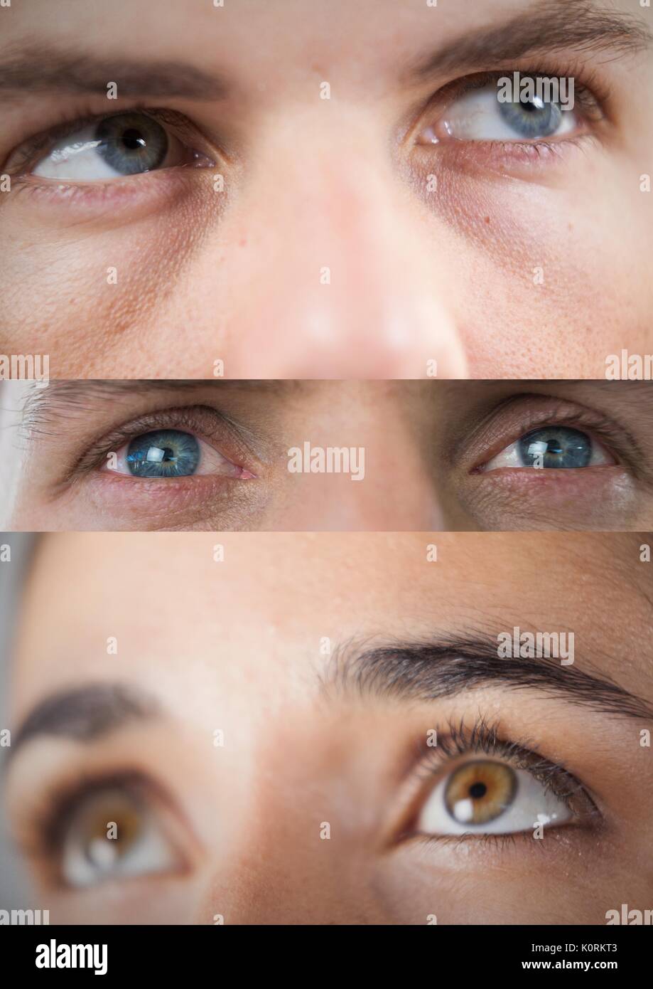 Digital composite of Various eyes in series of three Stock Photo - Alamy