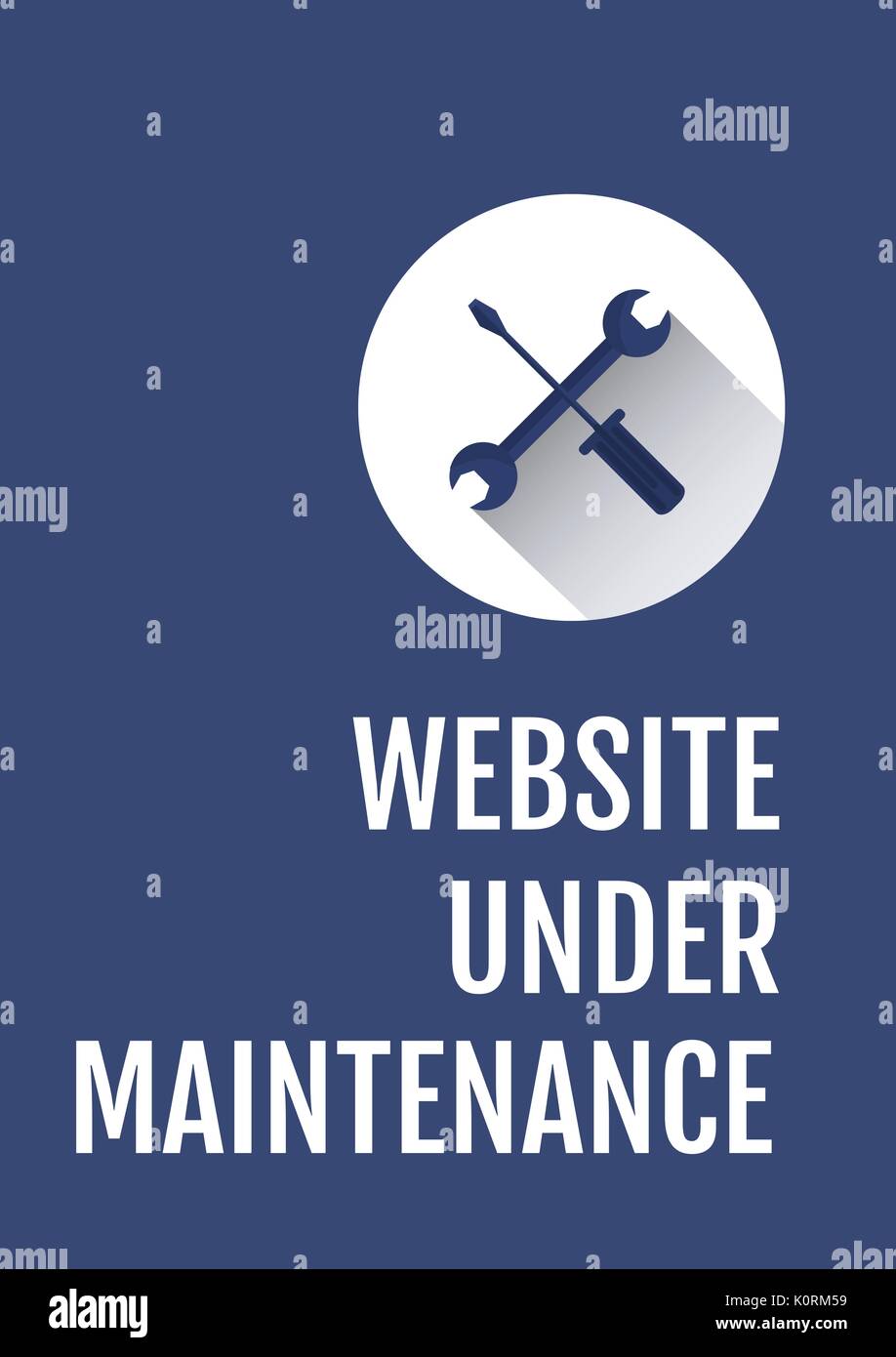 Under maintenance icon blue website hi-res stock photography and images ...