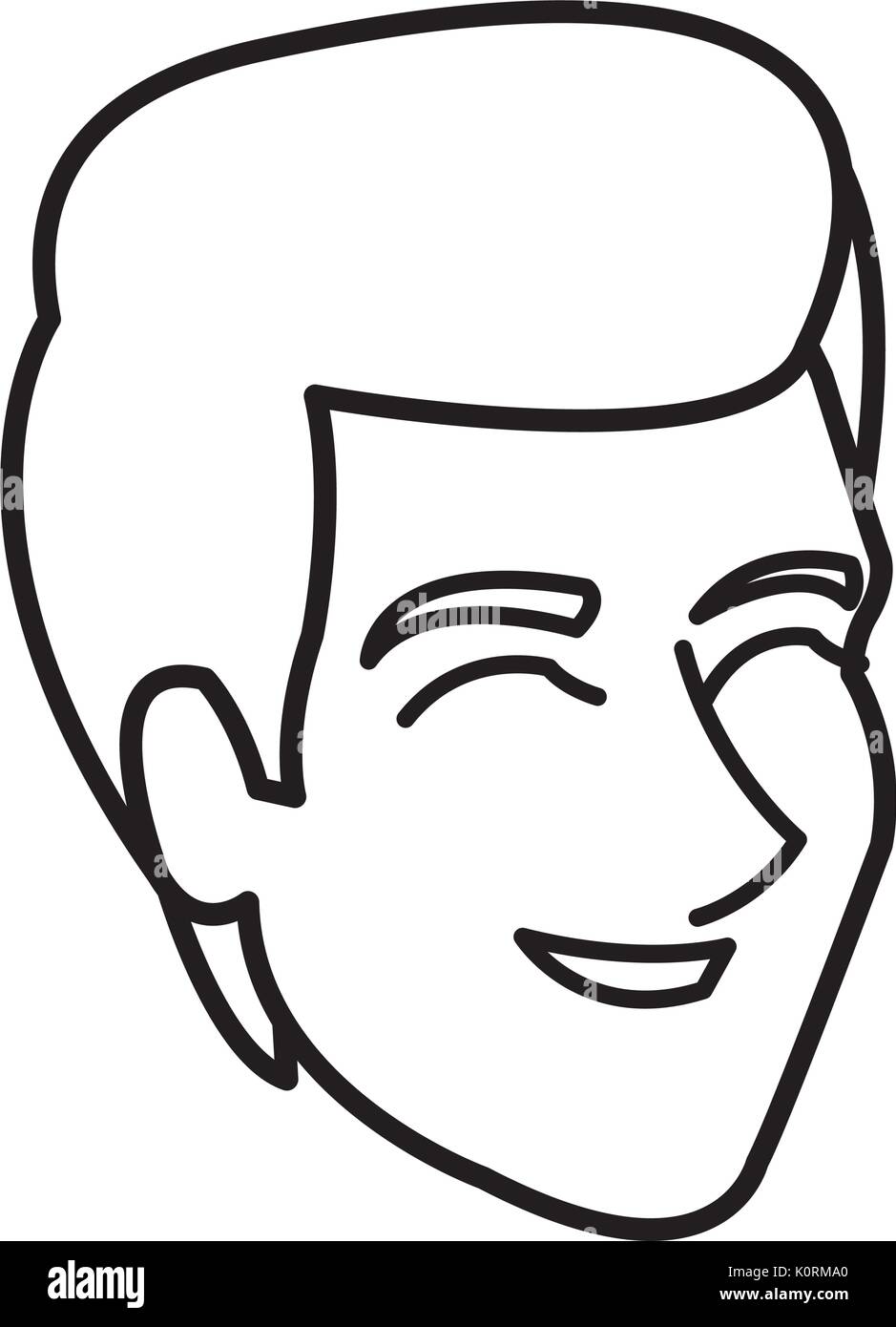 happy man wedding groom face profile Stock Vector Image & Art - Alamy