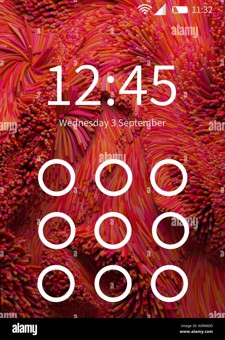 Digital composite of Phone blocked screen interface Stock Photo - Alamy