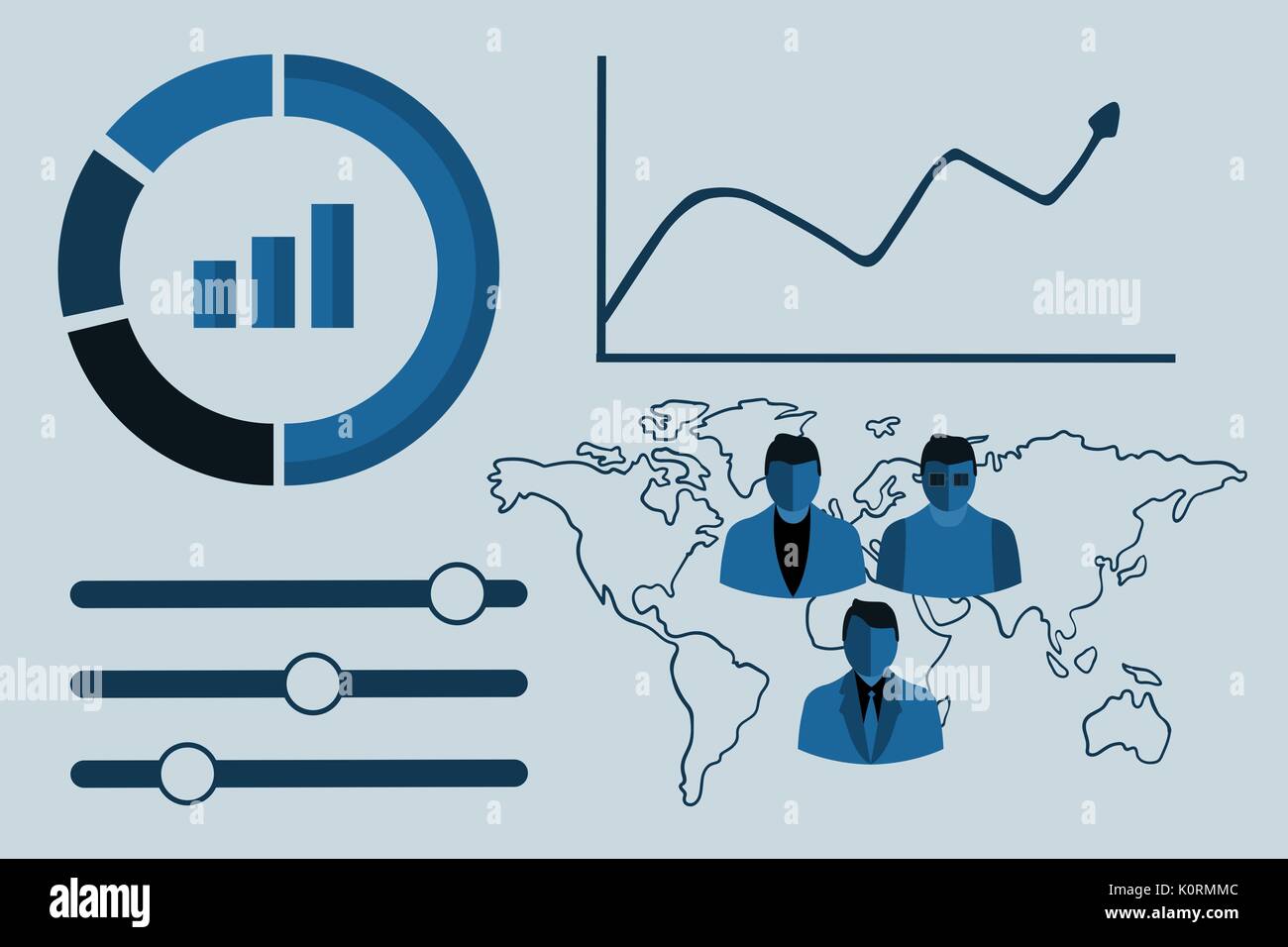 Digital composite of Business interface with graphics Stock Photo - Alamy