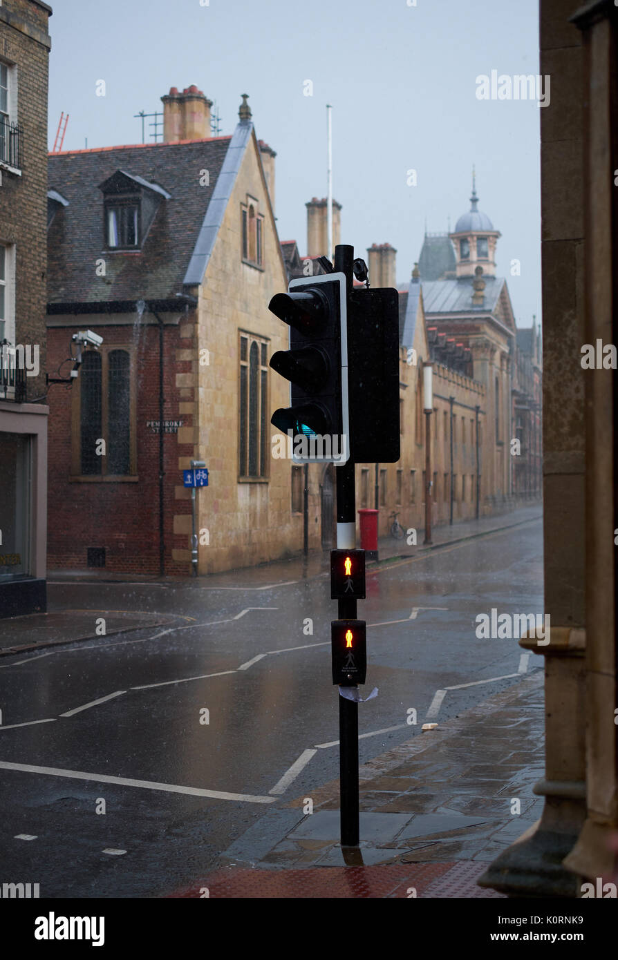 Trumpington Street Cambridge. Traffic lights 2017 Stock Photo - Alamy