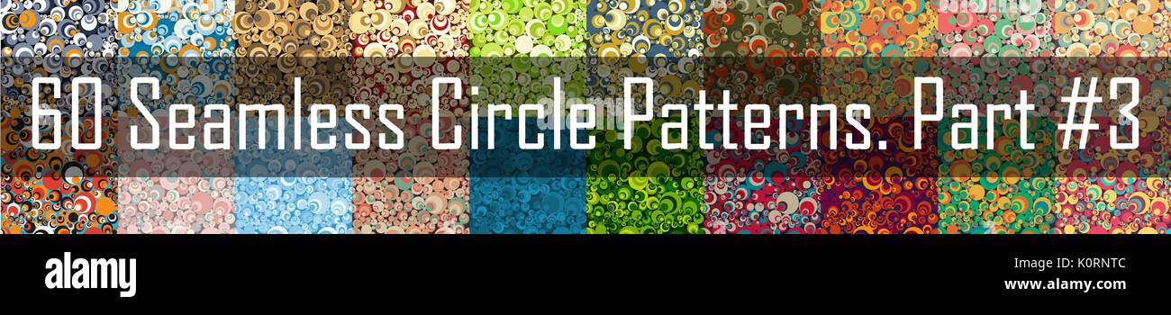 Set Of Sixty Seamless Patterns With Perfectly Contacting Nested Circles ...