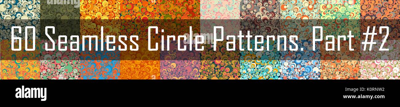 Set Of Sixty Seamless Patterns With Perfectly Contacting Nested Circles ...