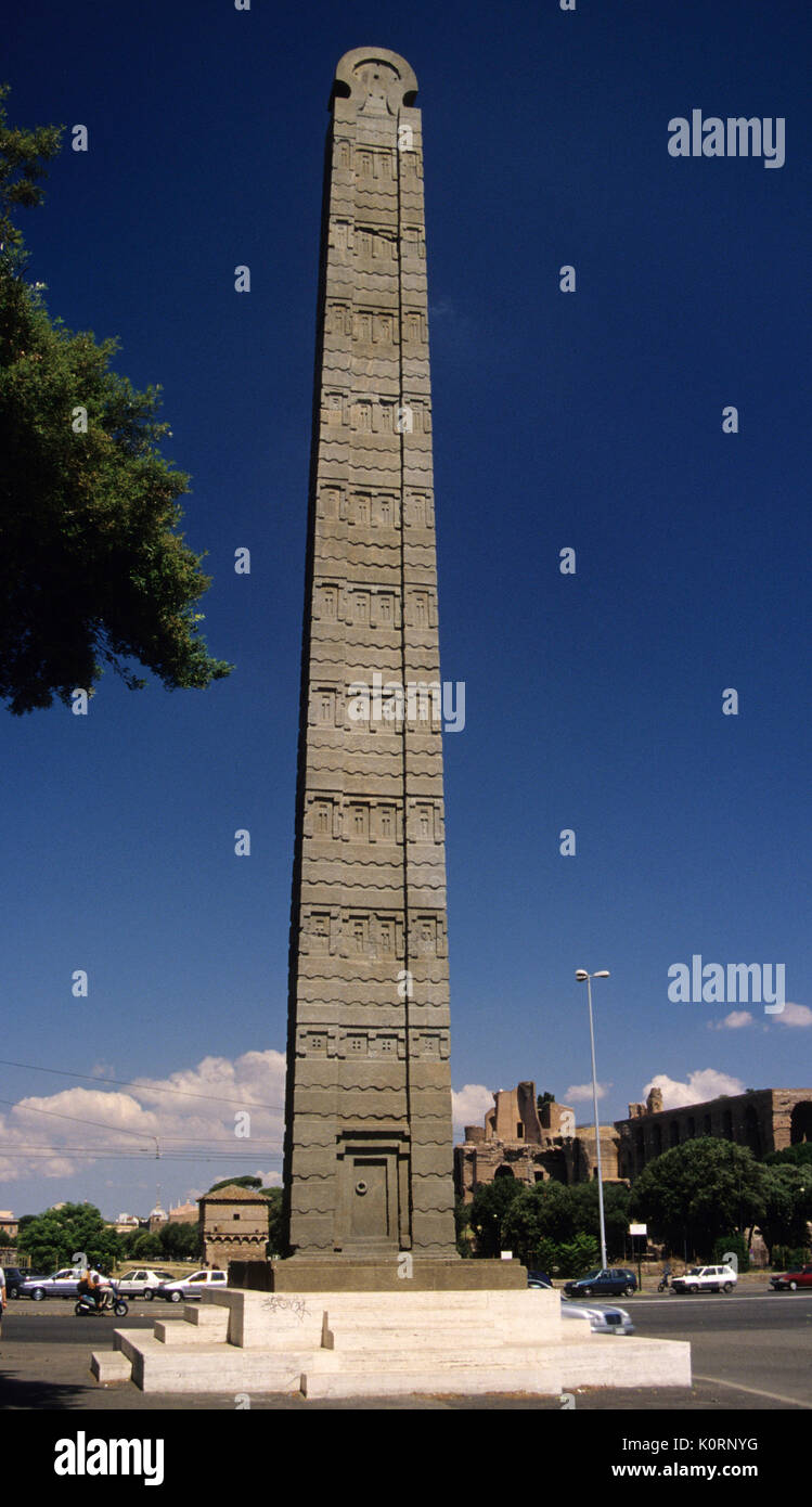 The Obelisk of Axum (modern-day Ethiopia) - 1700 years old, 24-metre ...