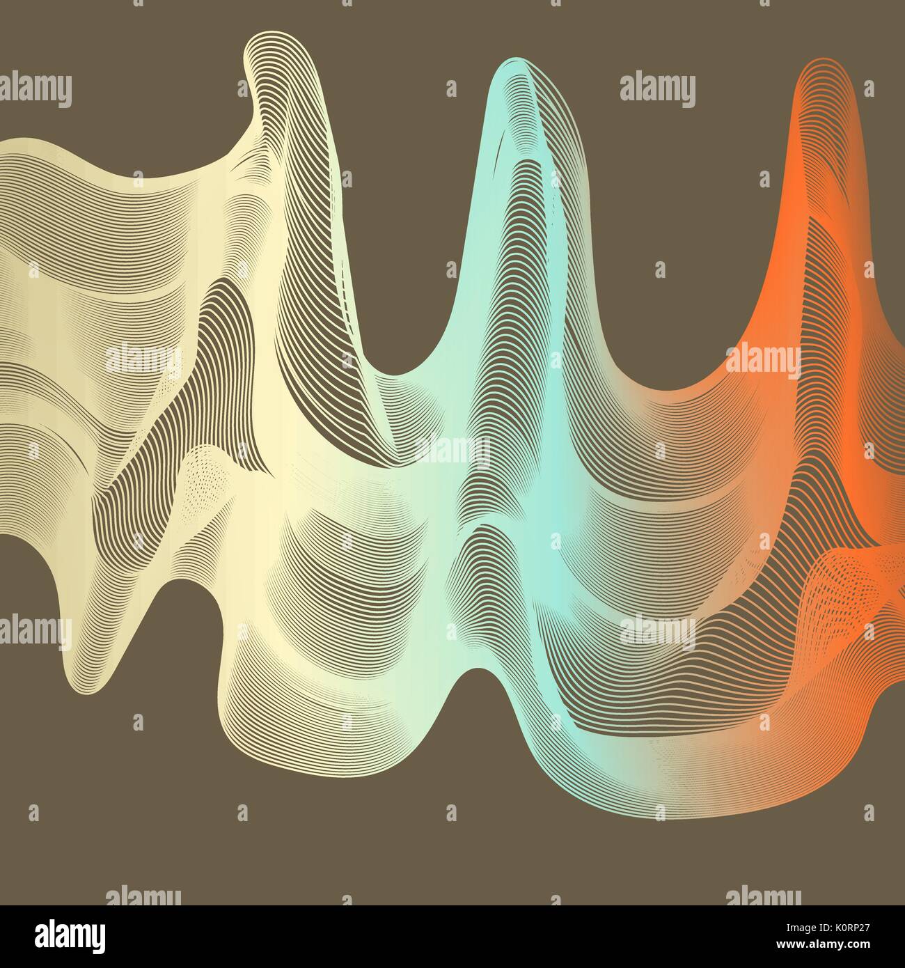 Abstract color wave design element. Colorful vector background. Blended ...