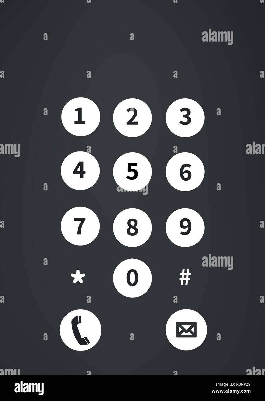 Digital composite of Phone keyboard interface Stock Photo - Alamy