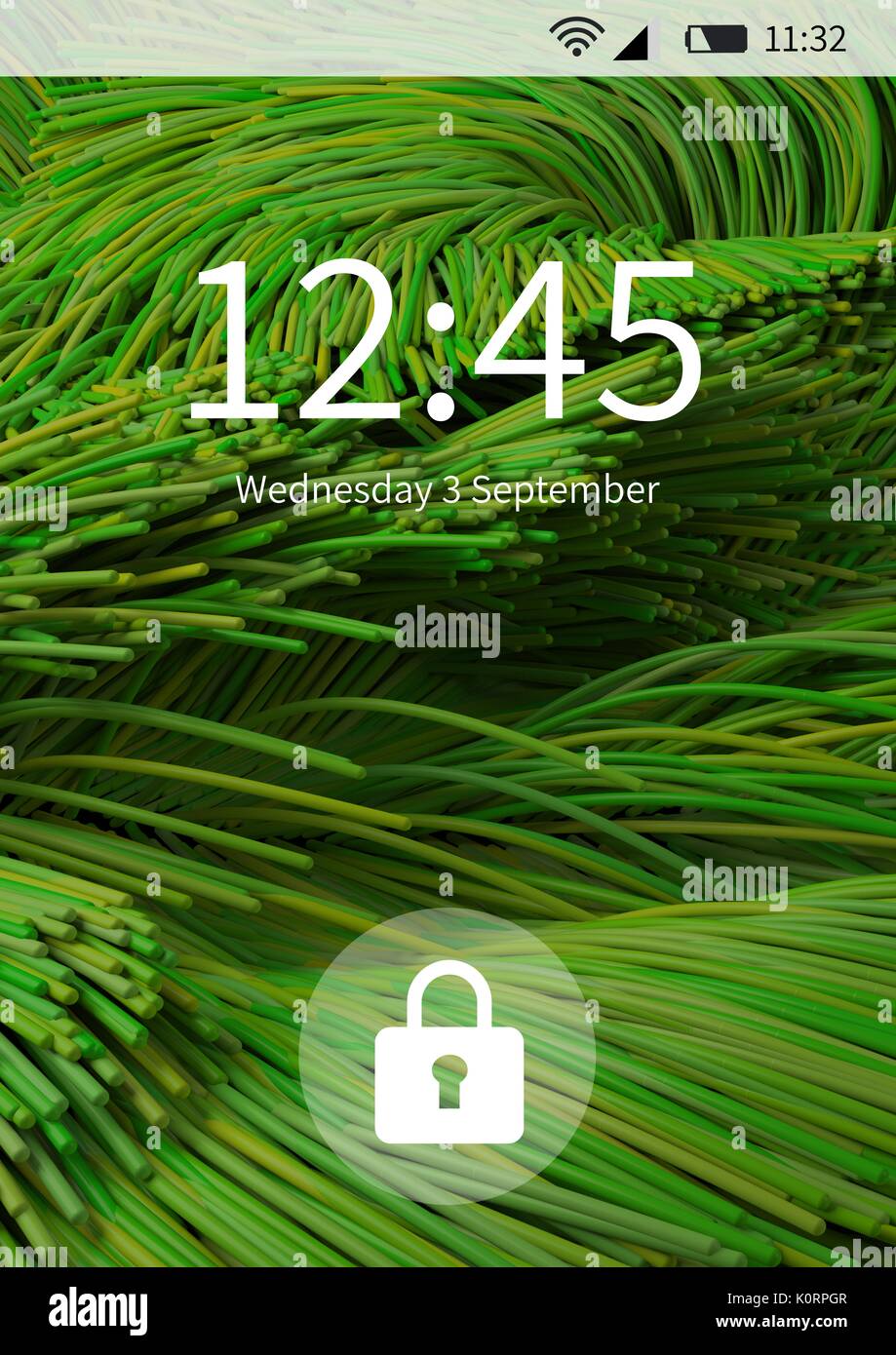 Digital composite of Phone blocked screen interface Stock Photo - Alamy